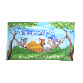 Flagge | Fahne Endlich Rentner! günstig kaufen - flaggenfritze.de